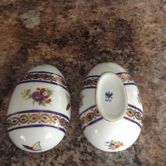 KPM | Other | Kpm Berlin Porcelain Egg Shaped Trinket Box | Poshmark